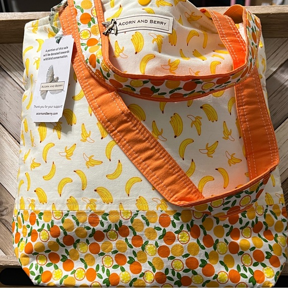 acorn & berry | Bags | Womens Tote Bag Yellow And Orange | Poshmark